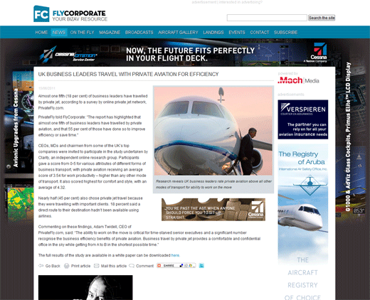 Fly Corporate | Business Aviation | PrivateFly